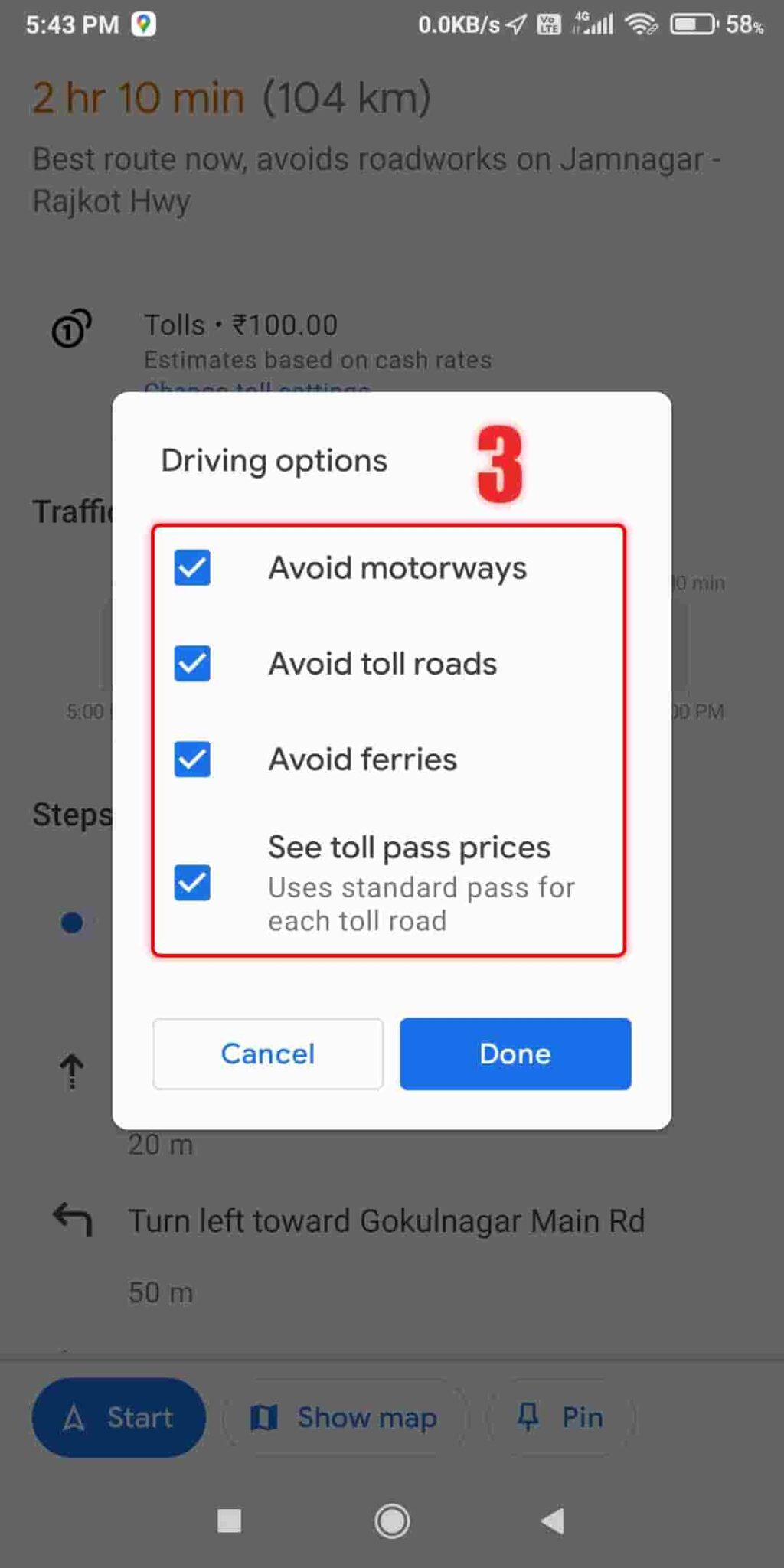 Check & Avoid Toll Prices Using Google Maps | TechRushi