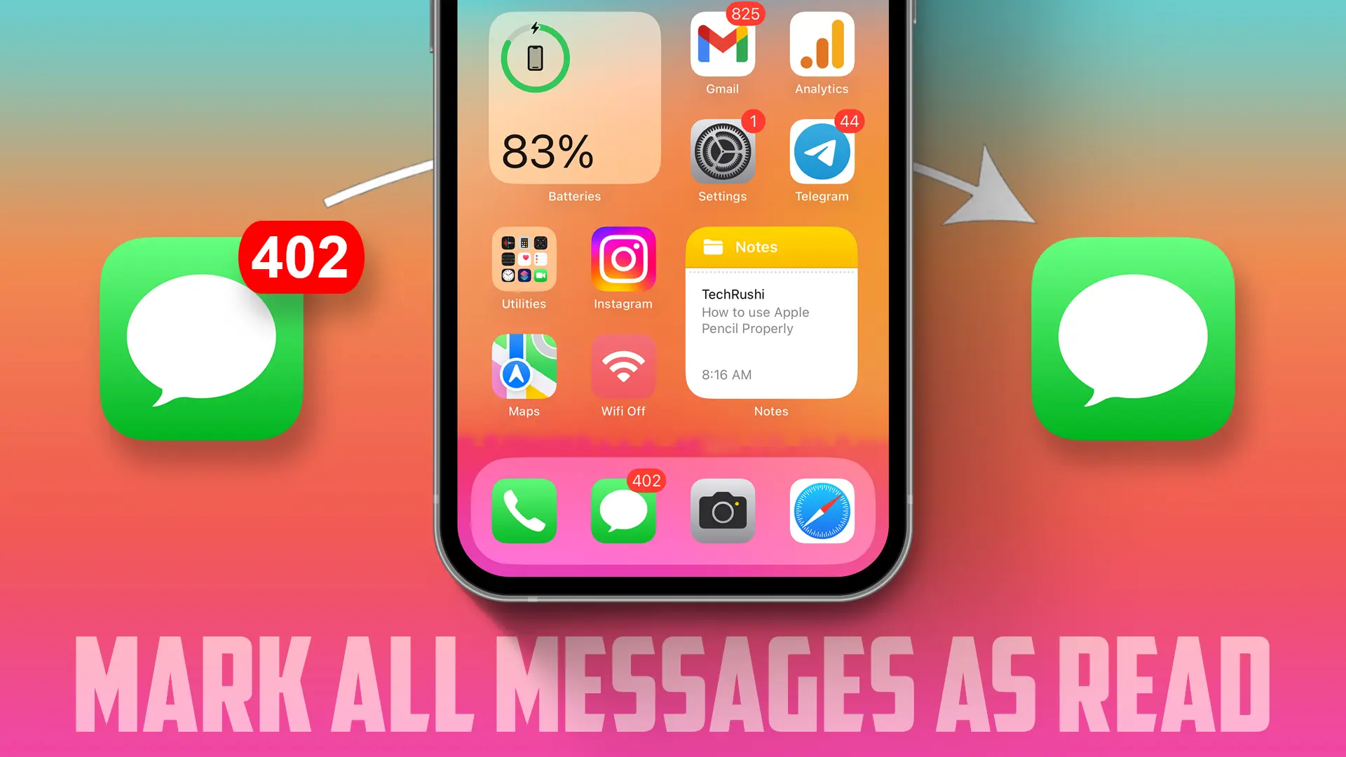 How To Mark All Messages As Read On IPhone iOS 17 TechRushi